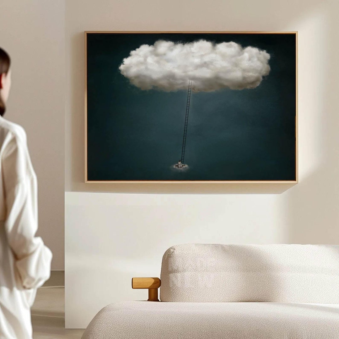 Stairway to Heaven Canvas Art Painting, Christian Modern Religious Wall ...