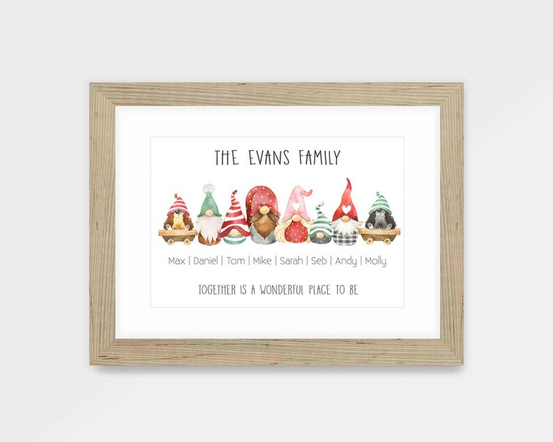 Gnome Family Print | Digital Download | Printable Wall Art ...