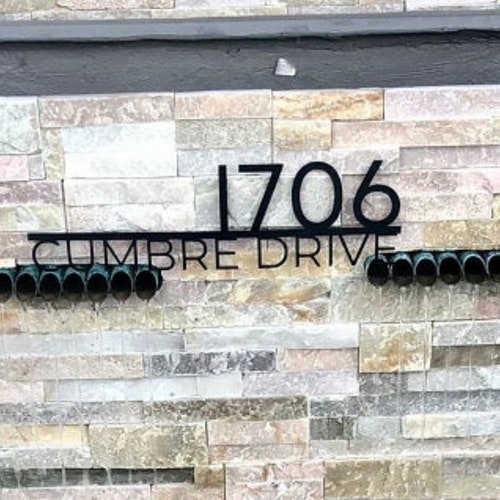 Large House Numbers Metal Address Sign for Outdoor Modern - Etsy