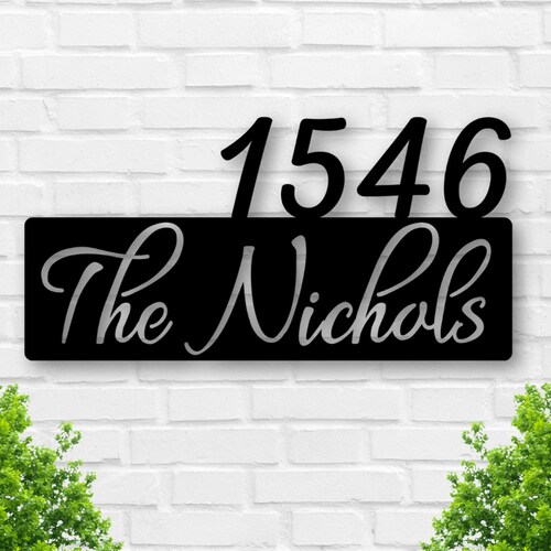 Custom Round House Number Plaque. Street Address Sign. - Etsy