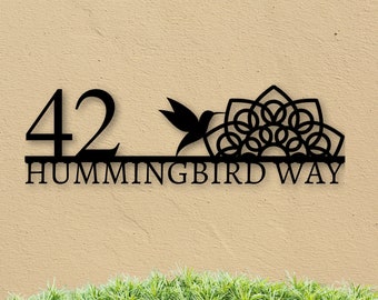 Hummingbird Address Sign | Etsy