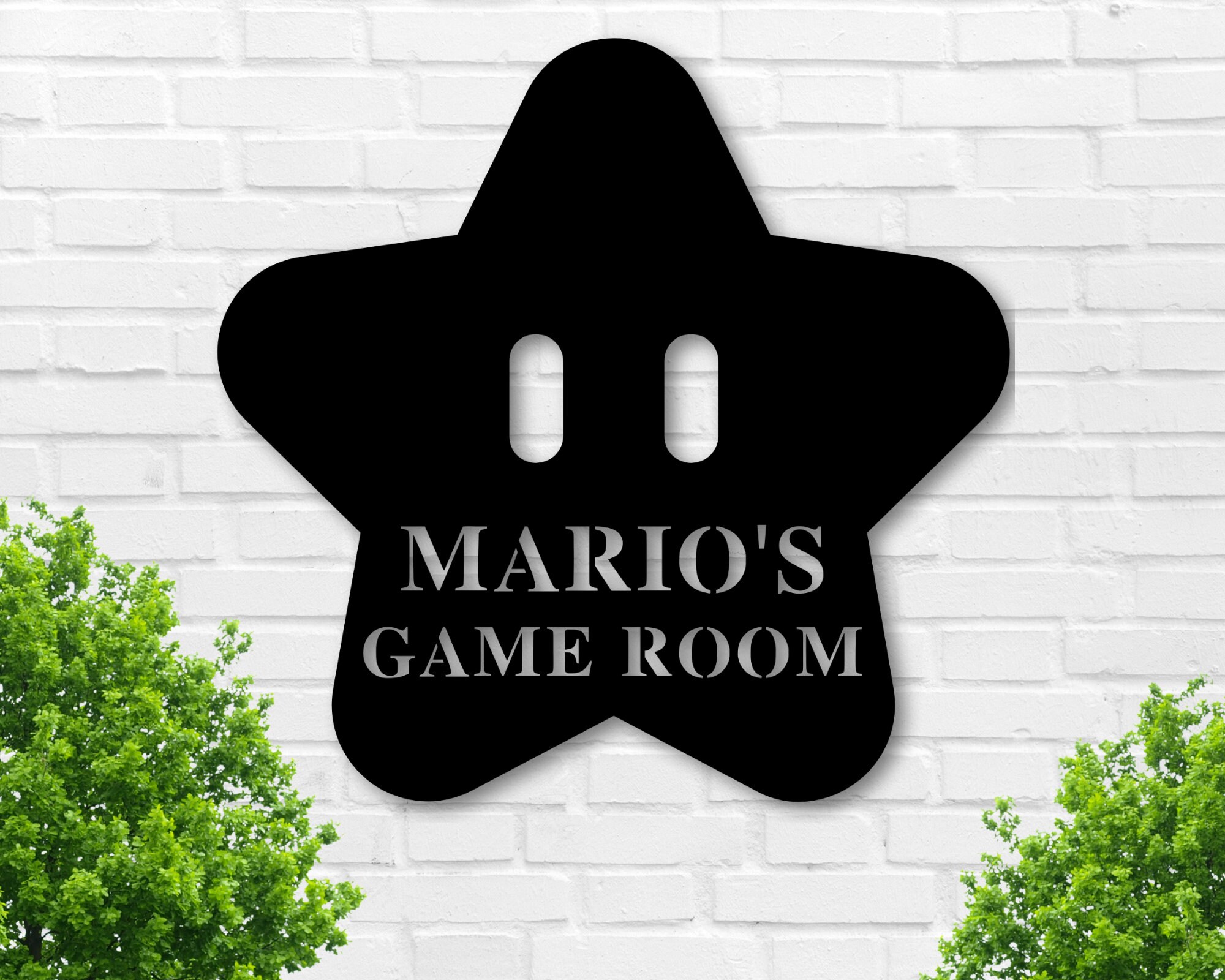 Mario Sign Game Room Sign Game Sign Star Sign Gift for | Etsy