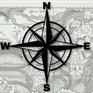 Nautical Star Compass Rose Metal Art Home Decor Gift For | Etsy