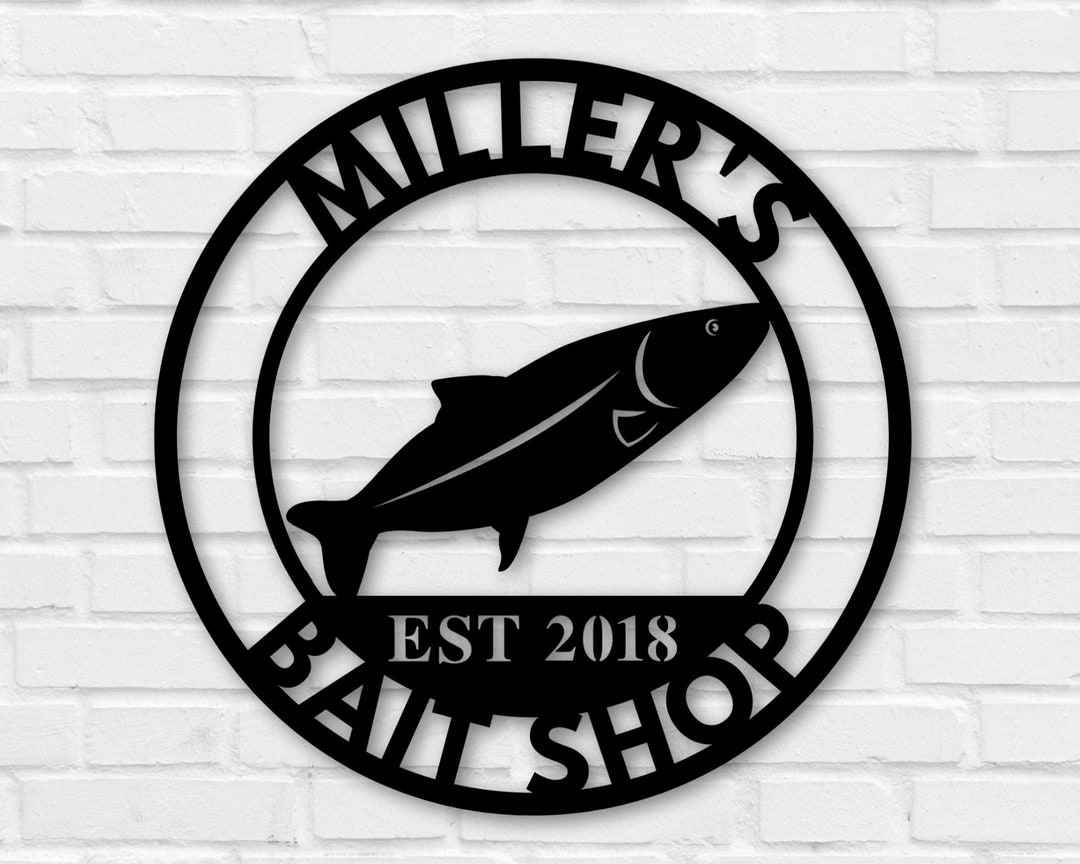 Personalized Fishing Sign, Custom Metal Decor, Outdoor Decor ...