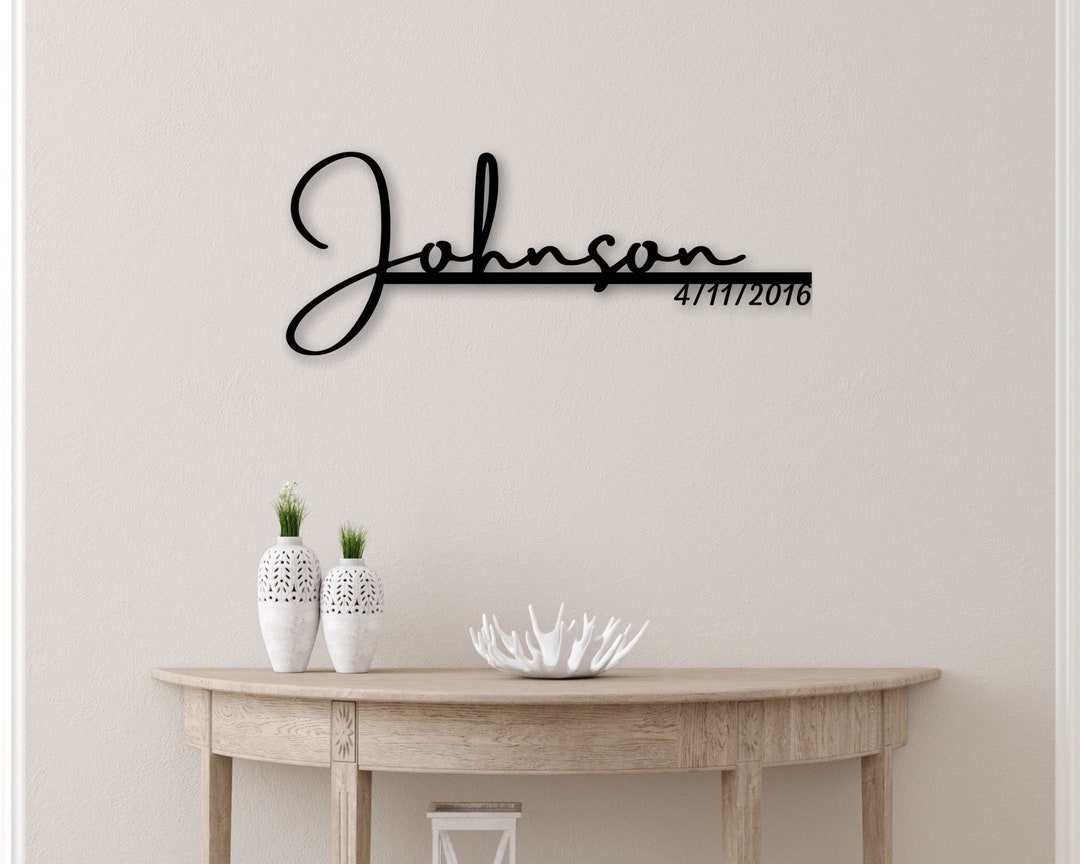 Personalized Family Name Metal Sign Last Name Plaque Custom - Etsy
