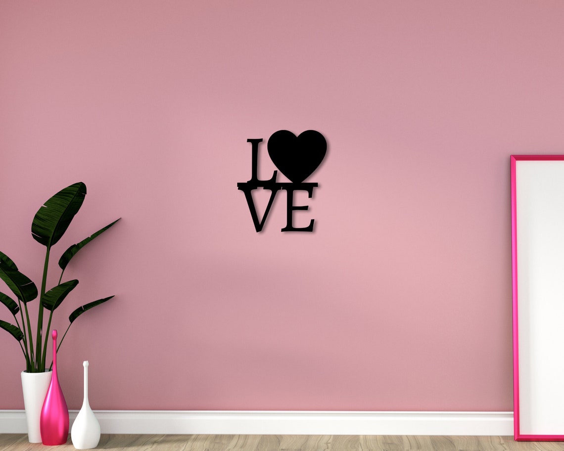 Metal Heart Sign Love Sign Custom Metal Wall Art Unique | Etsy