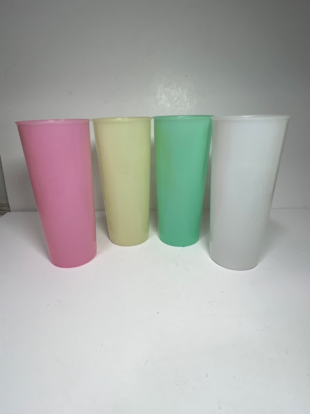 Tupperware Tumblers Set of 4 Vintage Retro Pastel Colours - Etsy