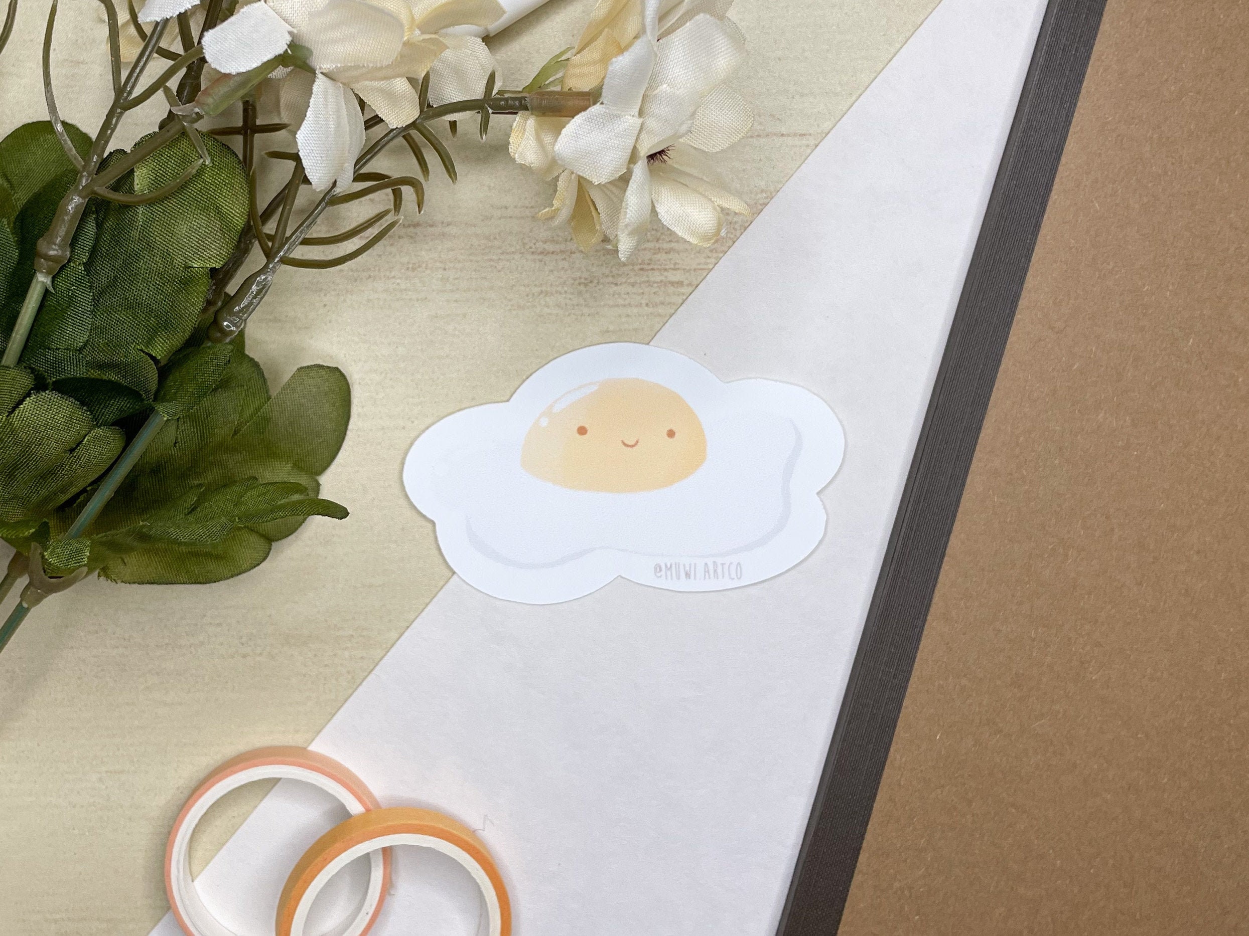 Egg Sticker Waterproof Stickers Bullet Journaling Stickers - Etsy
