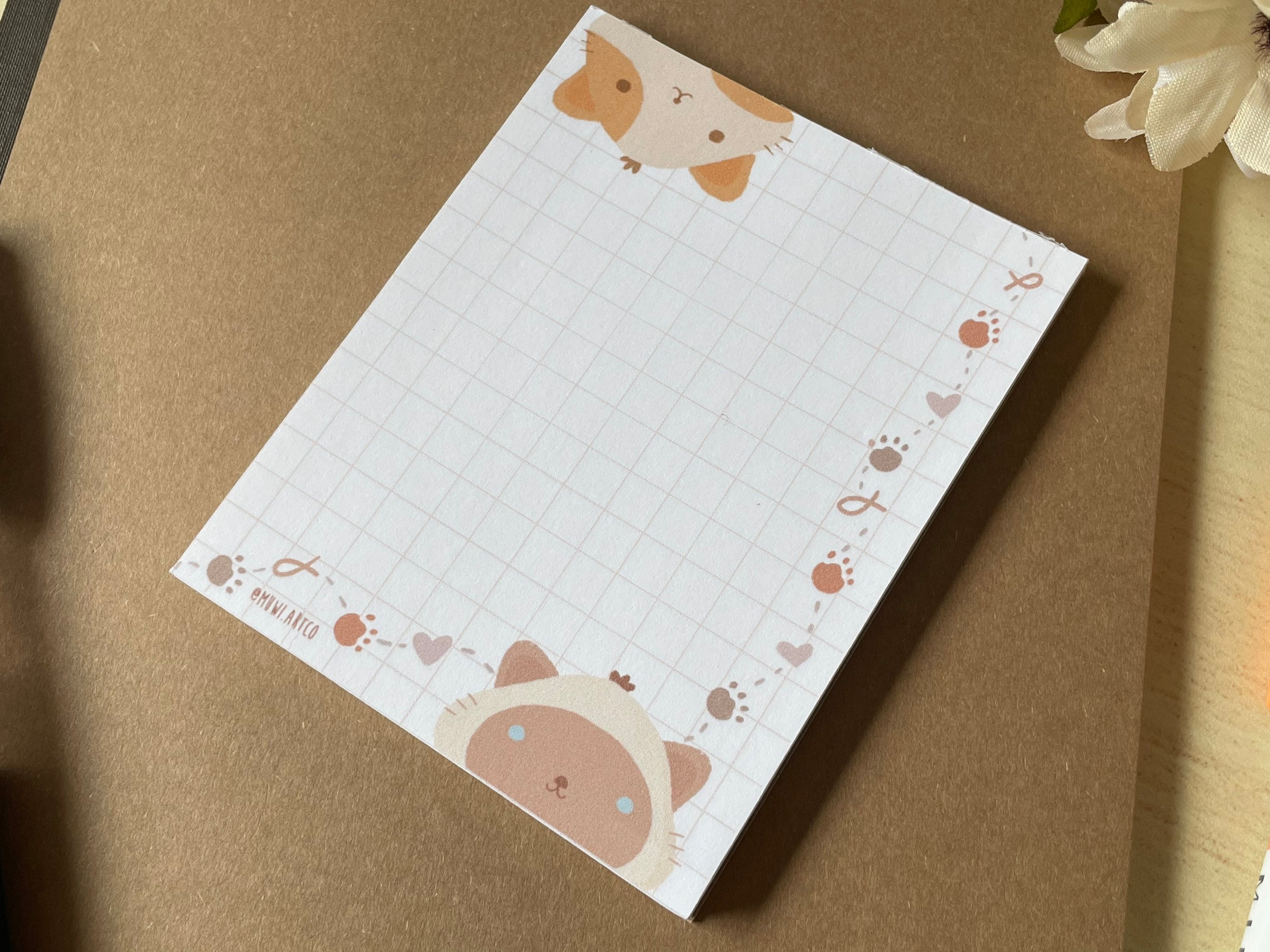 Cat Memo Note Pad - Etsy