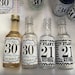 Custom Mini Liquor Bottle Labels Stickers, Masculine Black & White, 6 ...