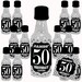 Custom Mini Liquor Bottle Labels Stickers, Masculine Black & White, 6 ...