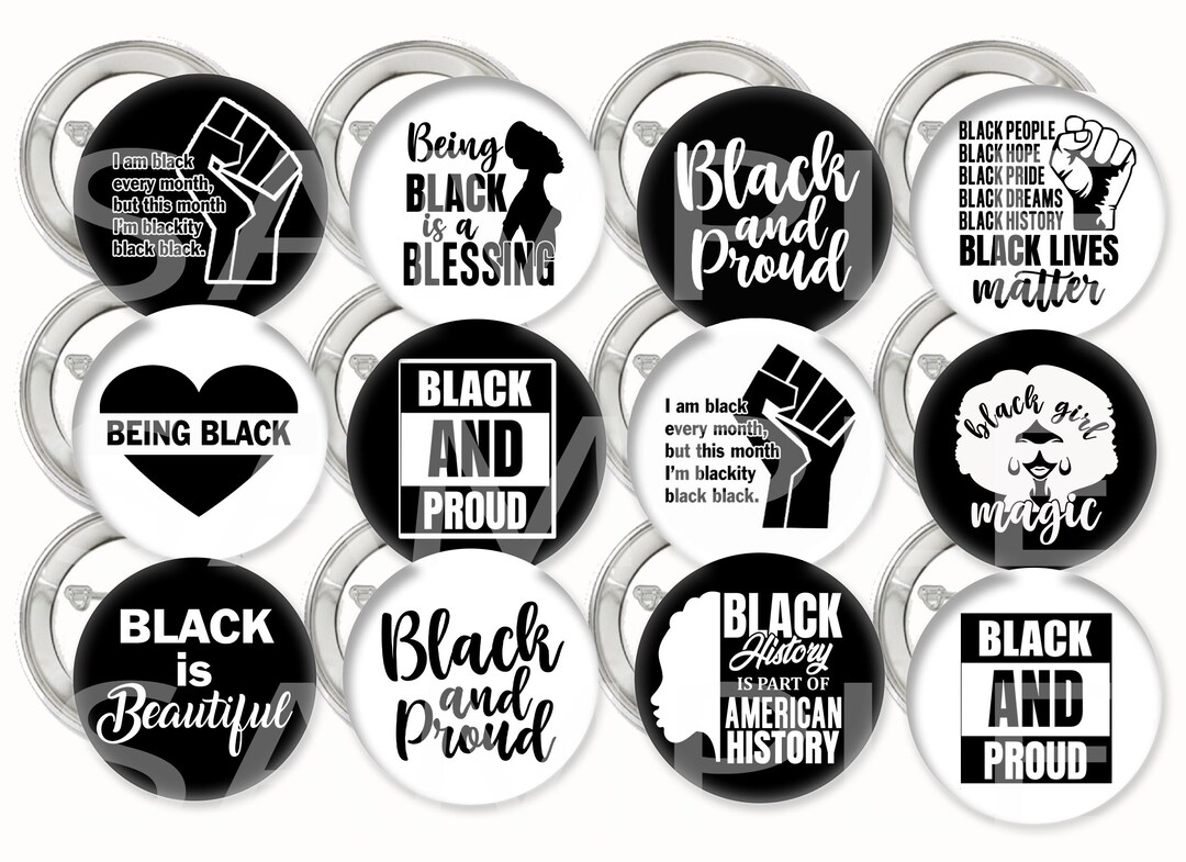 Black History Month Buttons Pins, Metal Pin-back Black Lives Matter ...
