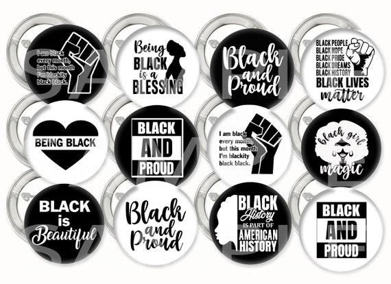 Black History Month Buttons Pins Metal Pin-back Black Lives | Etsy