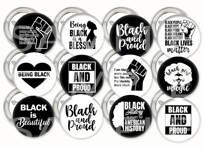 Black History Month Buttons Pins, Metal Pin-back Black Lives Matter ...