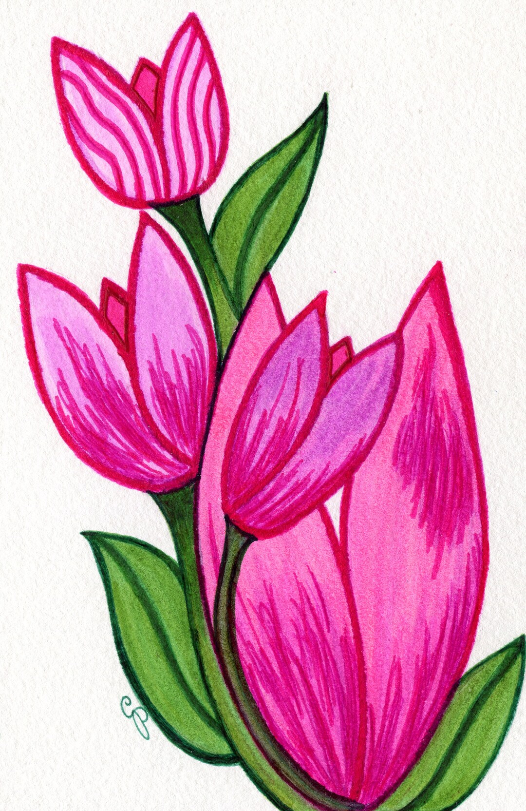 Tulip Tango, Flowers, Makes You Dance, Whimseywow Preferred Art, Makes ...