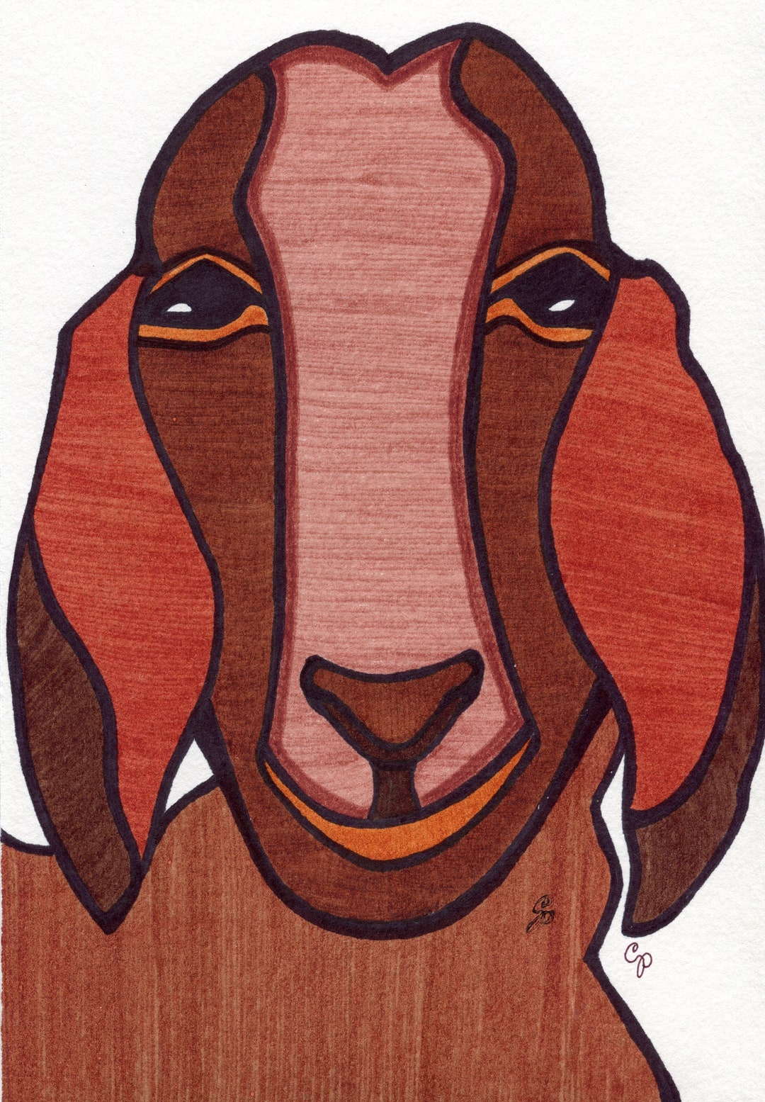 Cheeky, Goat, and He Butts, Whimseywow Preferred Art, Makes Terrific ...