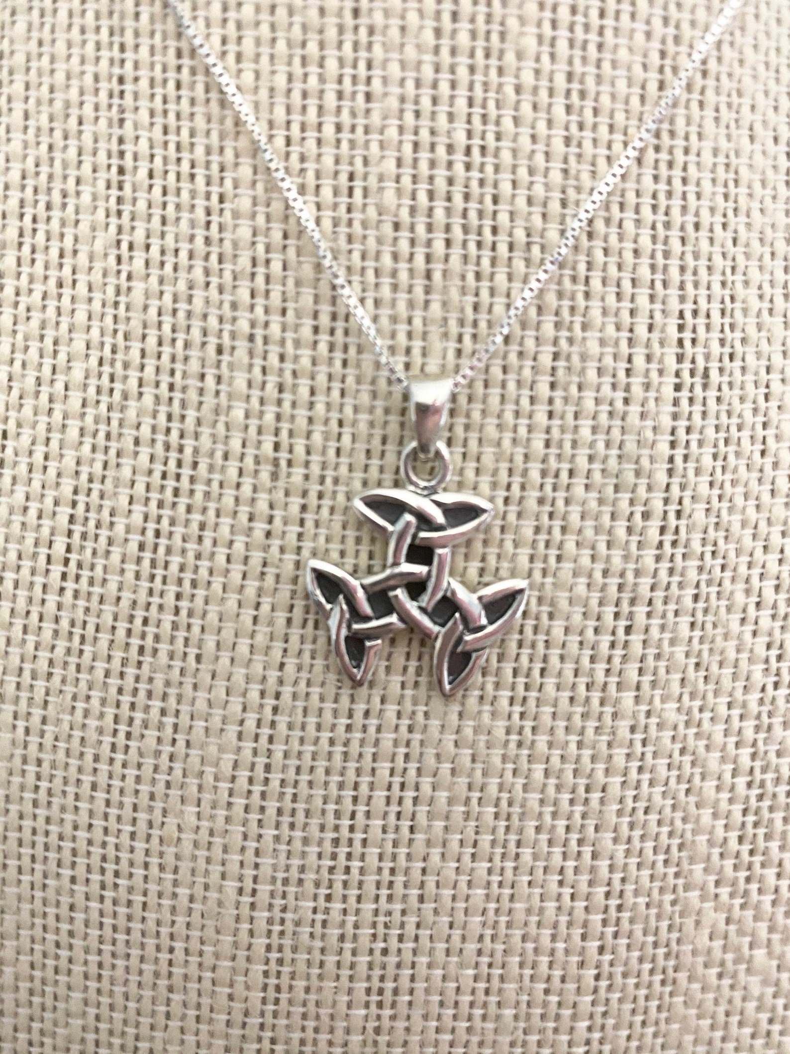 Trinity Pendant Necklace. Sterling Silver Trinity Necklace. | Etsy