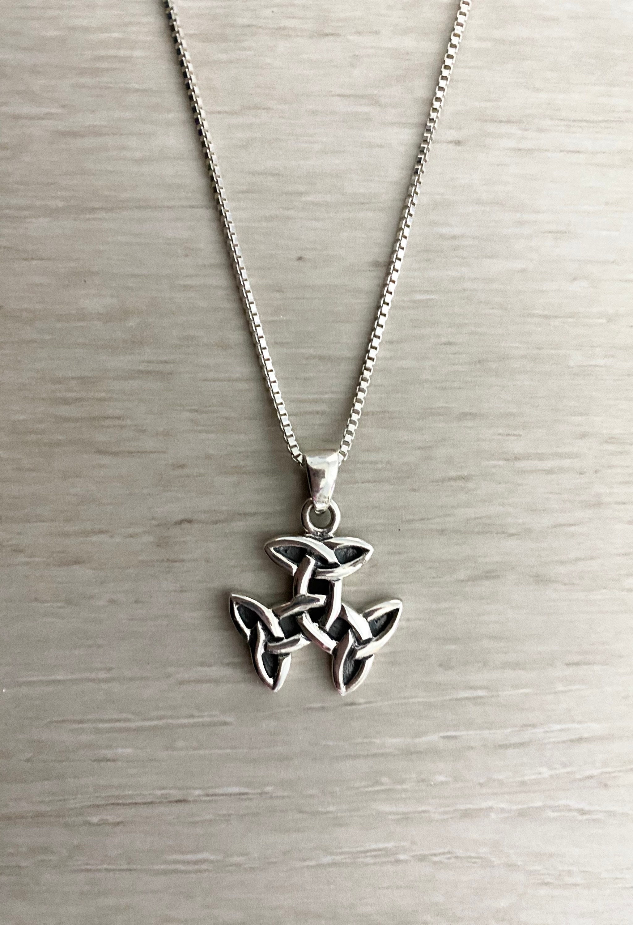 Trinity Pendant Necklace. Sterling Silver Trinity Necklace. | Etsy