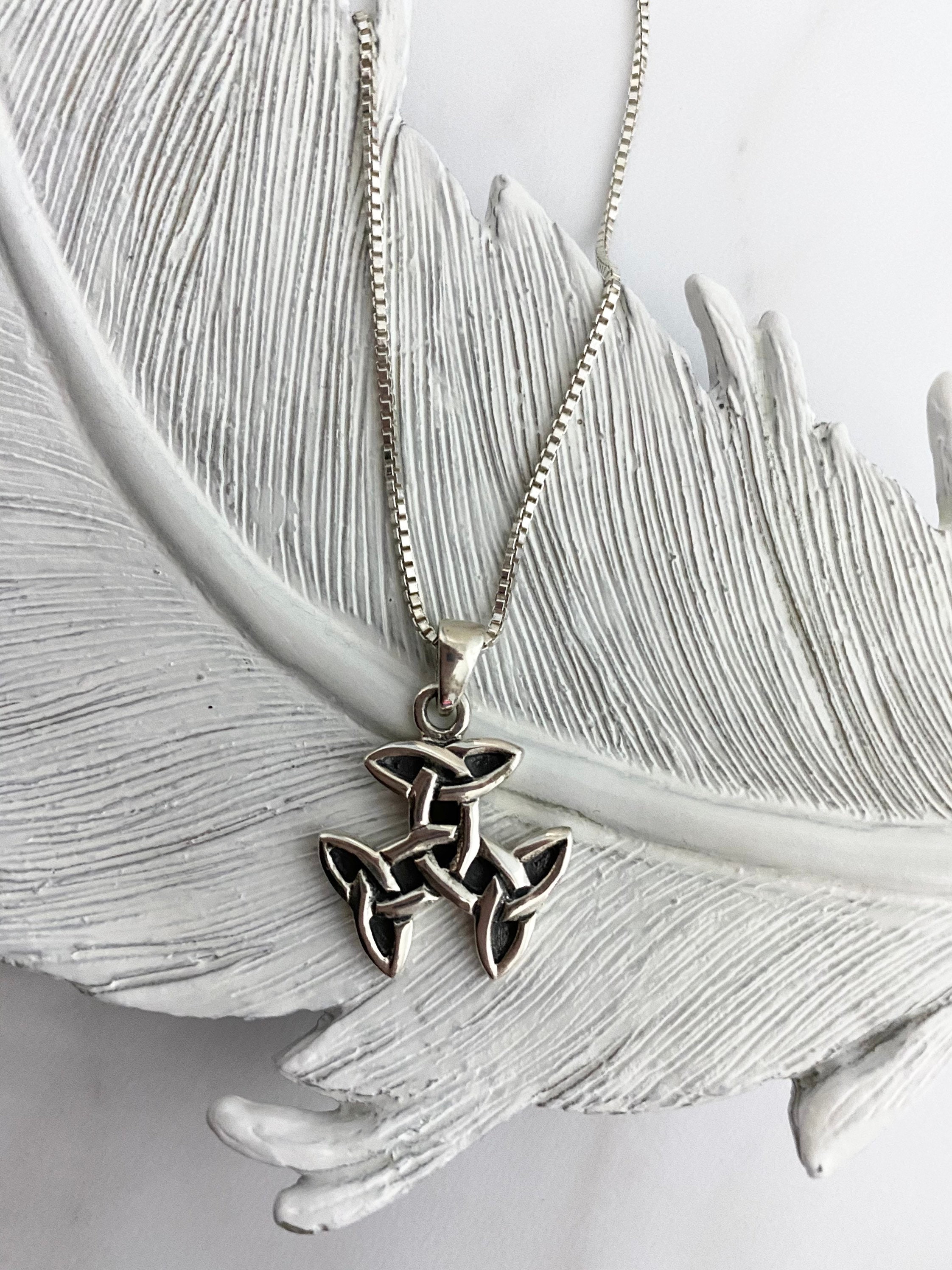 Trinity Pendant Necklace. Sterling Silver Trinity Necklace. | Etsy