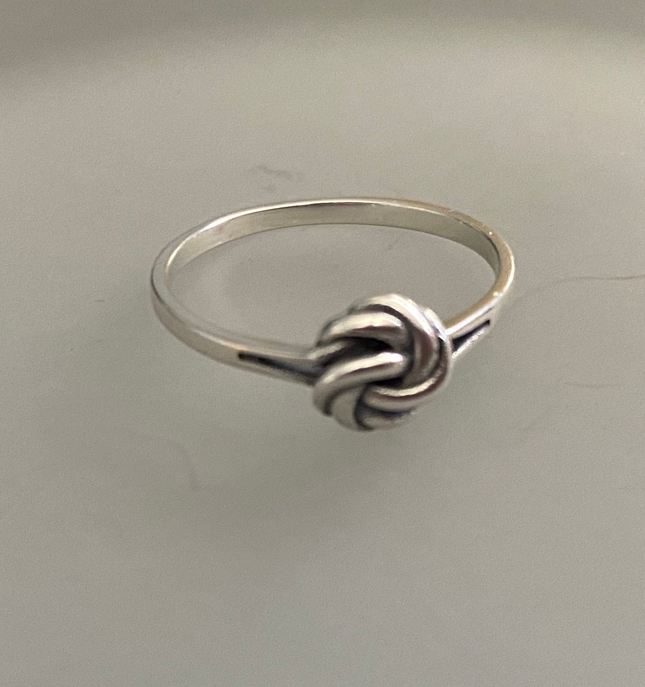 Silver Knot Ring. Simple Knot Ring. Everyday Silver Ring. - Etsy UK