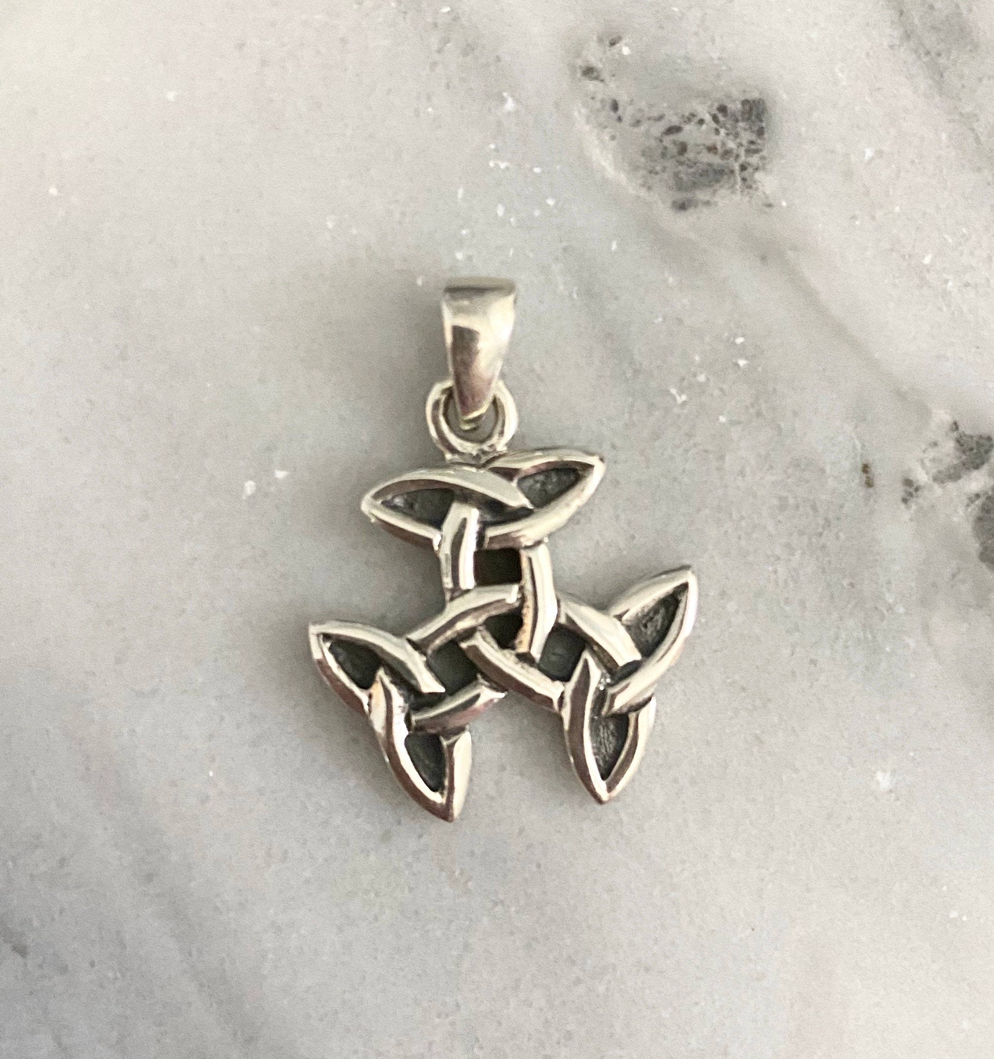 Trinity Pendant Necklace. Sterling Silver Trinity Necklace. | Etsy