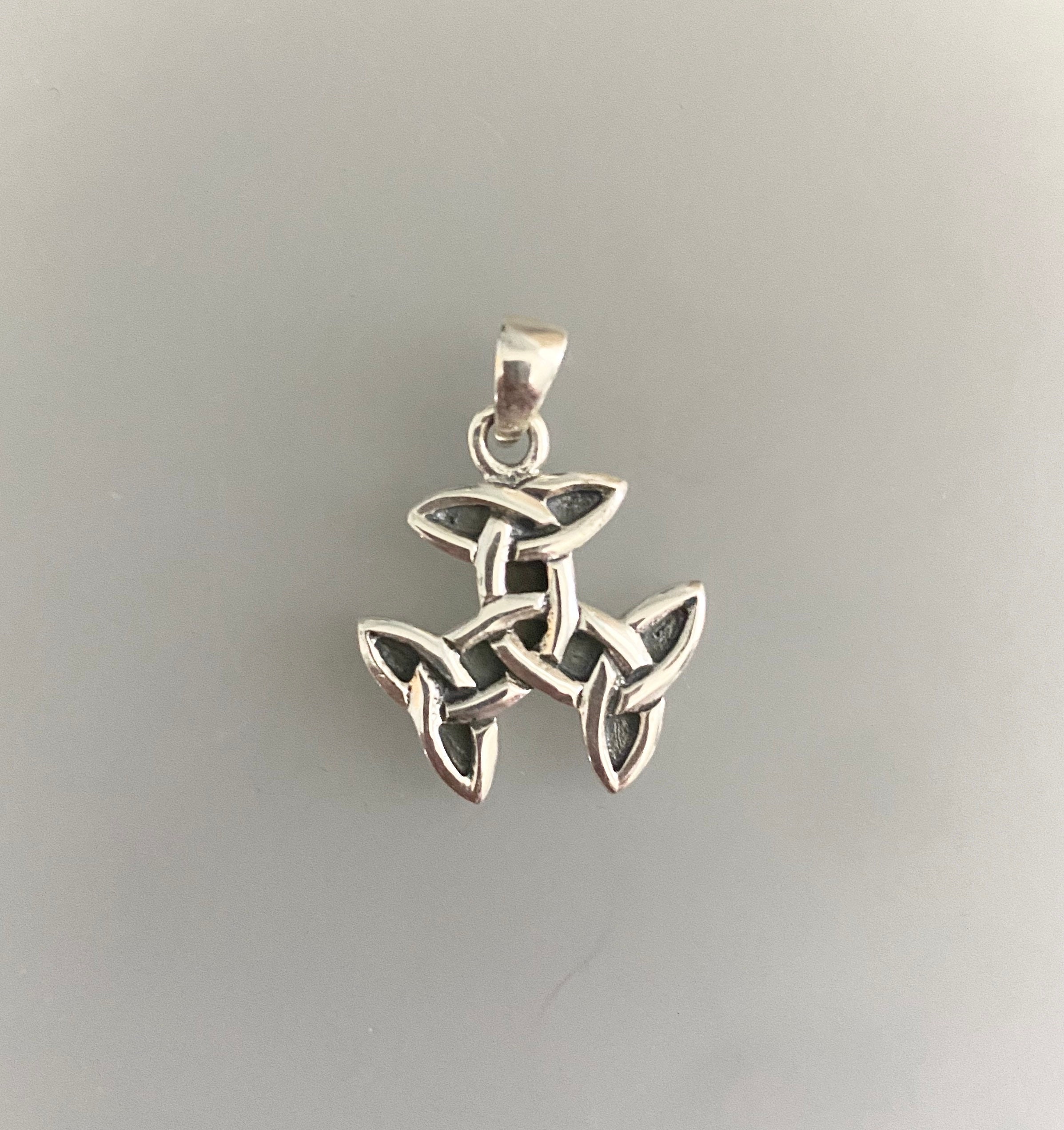 Trinity Pendant Necklace. Sterling Silver Trinity Necklace. | Etsy