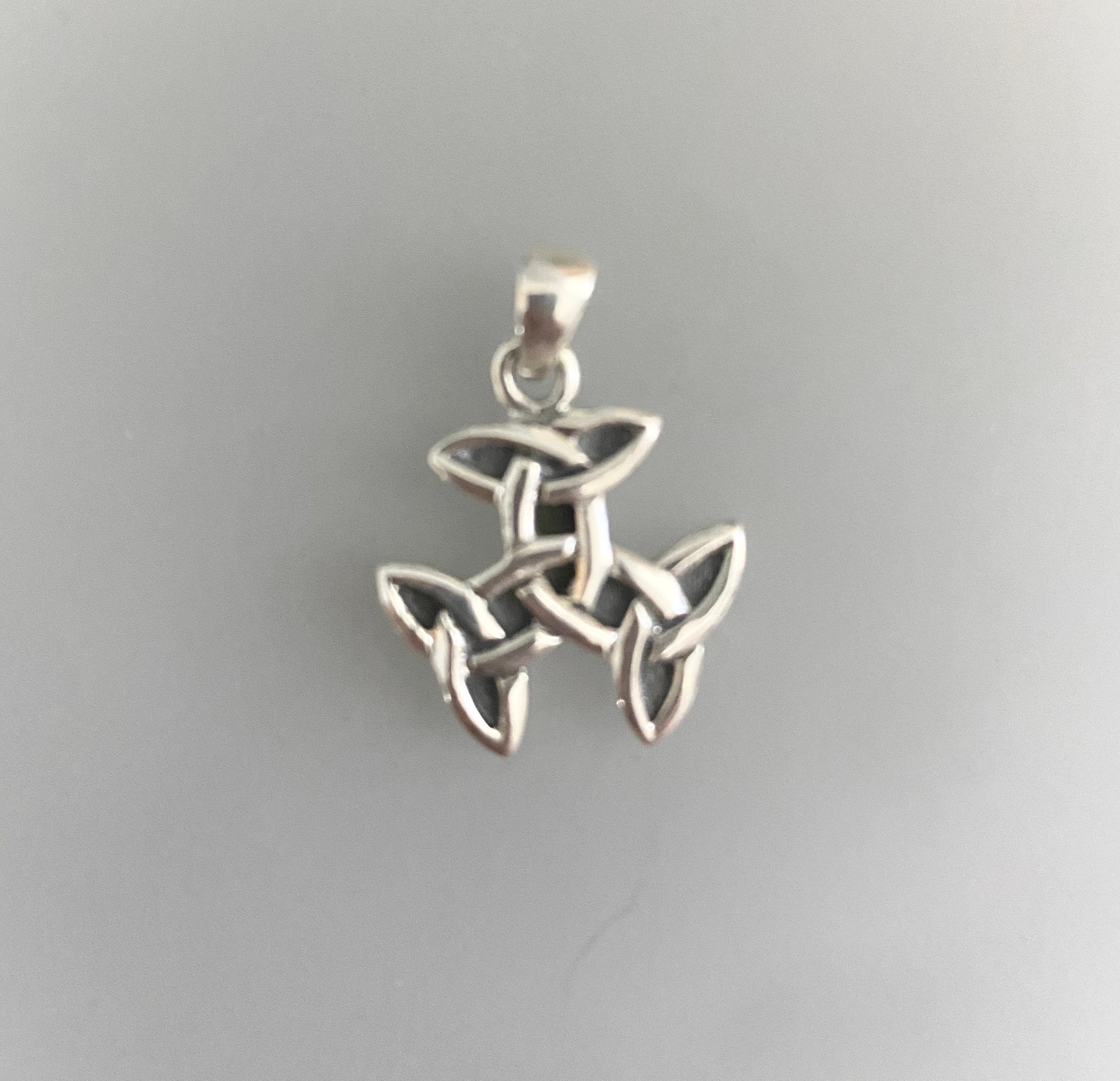 Trinity Pendant Necklace. Sterling Silver Trinity Necklace. | Etsy