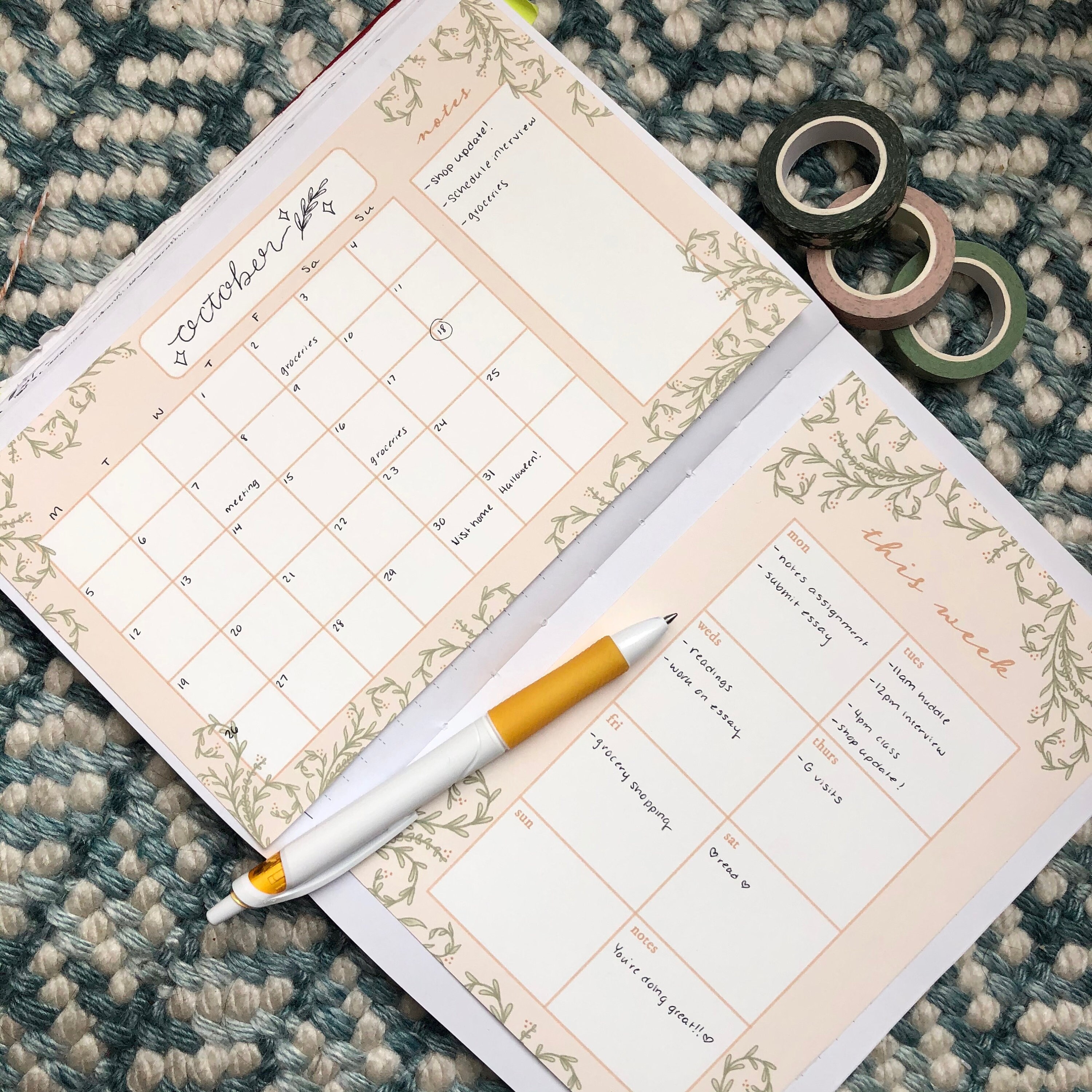 Monthly Calendar - Enchanted Forest Printables - Etsy