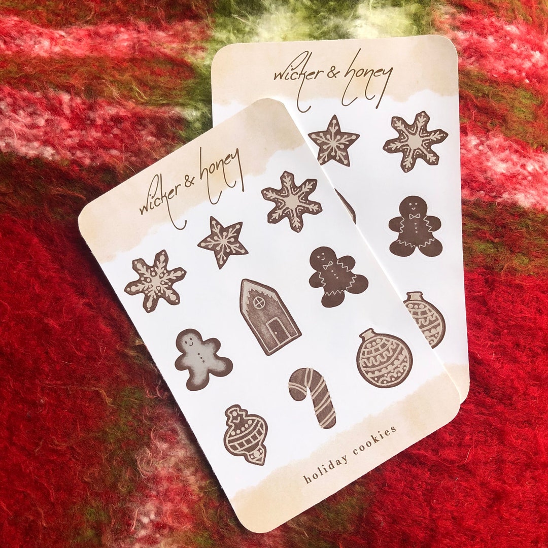 Holiday Cookie Sticker Sheet - Etsy