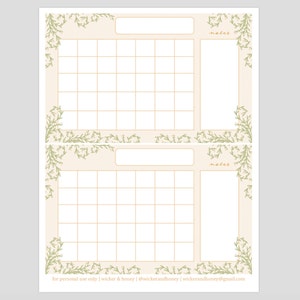 Monthly Calendar - Enchanted Forest Printables - Etsy