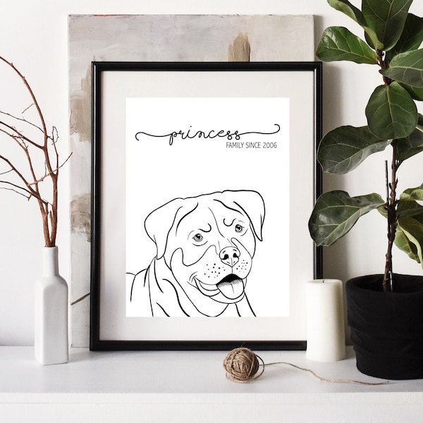 Rottweiler Drawing - Etsy