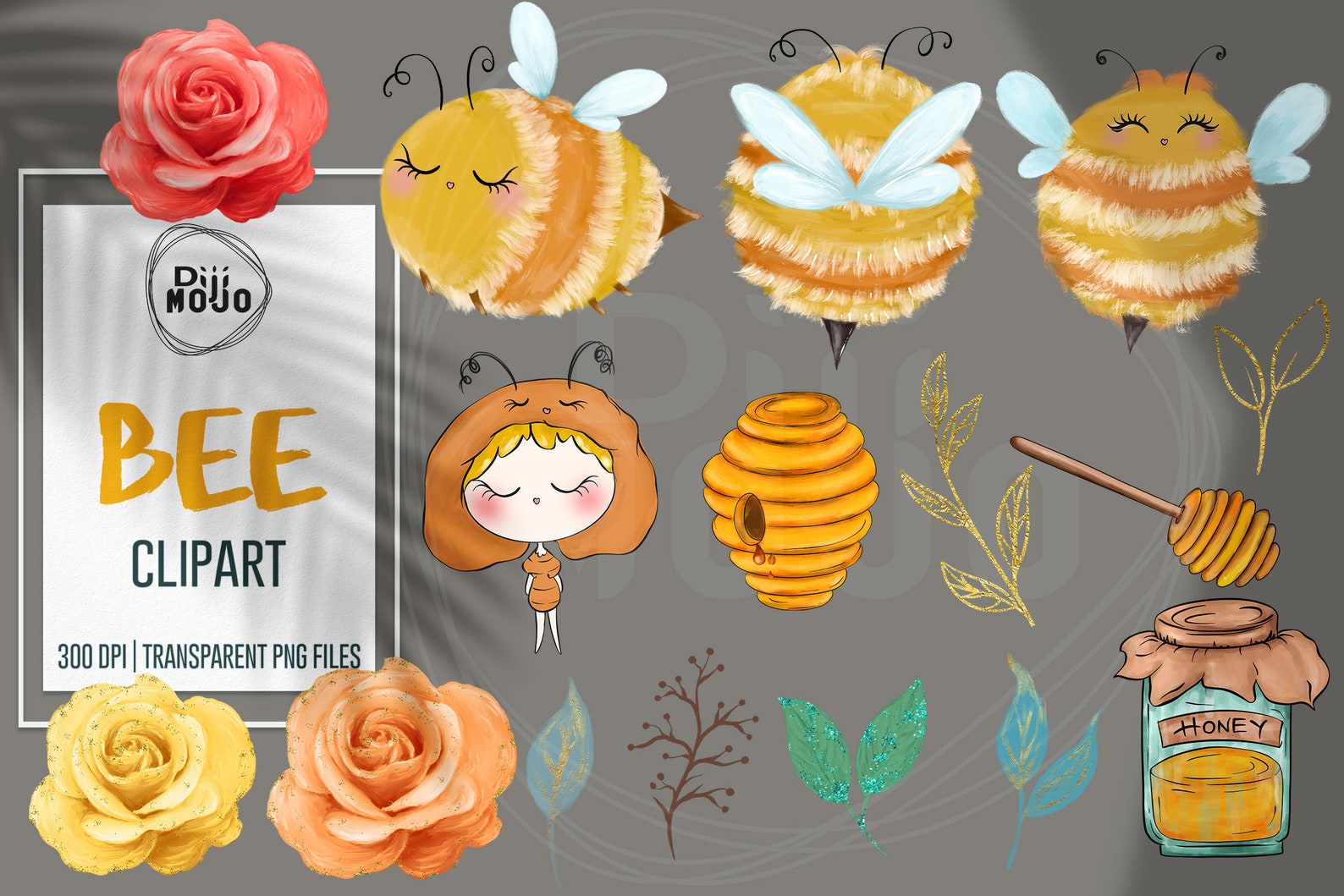 Honey Bee Clipart Watercolor Bee Beehive Bee Kind Cute - Etsy