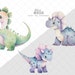 Baby Boy Dinosaur Clipart, Watercolor Nursery Art, Cute Dino PNG for ...