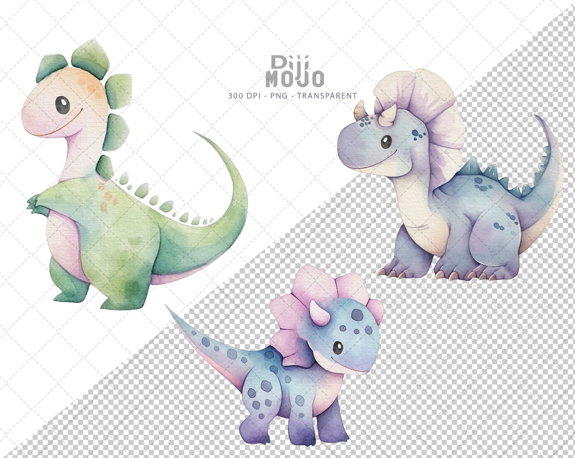 Baby Boy Dinosaur Clipart Watercolor Nursery Art Baby - Etsy