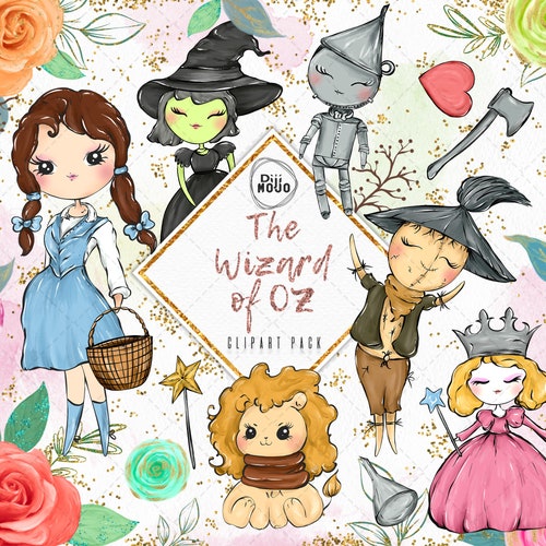 Wizard of Oz Clipart / Dorothy / Tin Man / Scarecrow / Wicked - Etsy