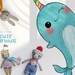 Watercolor Cute Narwhal Clipart, Baby Shower Nursery Decor Png, Narwhal ...