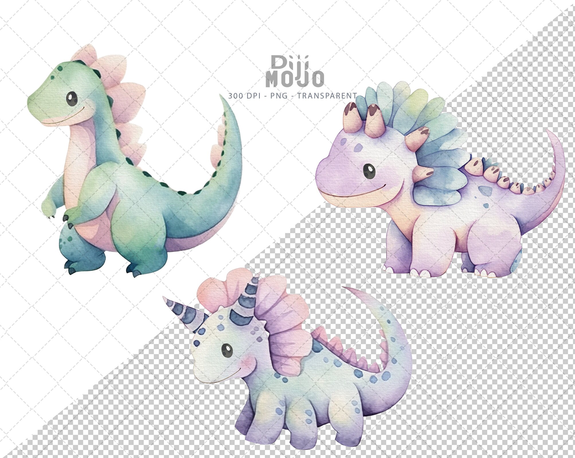 Baby Boy Dinosaur Clipart Watercolor Nursery Art Baby - Etsy