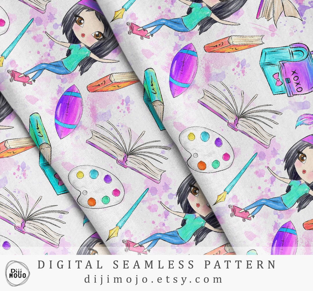 Digital Papers Seamless PATTERN Back to School - Etsy