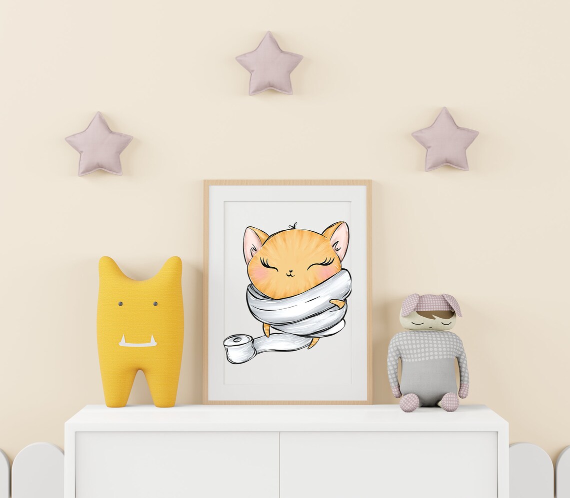 Cute Cat Clipart Pack | Orange Cats, Kawaii Kitty Illustrations for ...