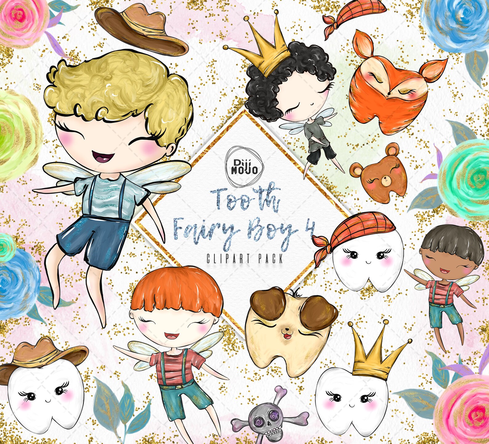 Tooth Fairy Boy Fairy Tale Clipart Instant Download - Etsy