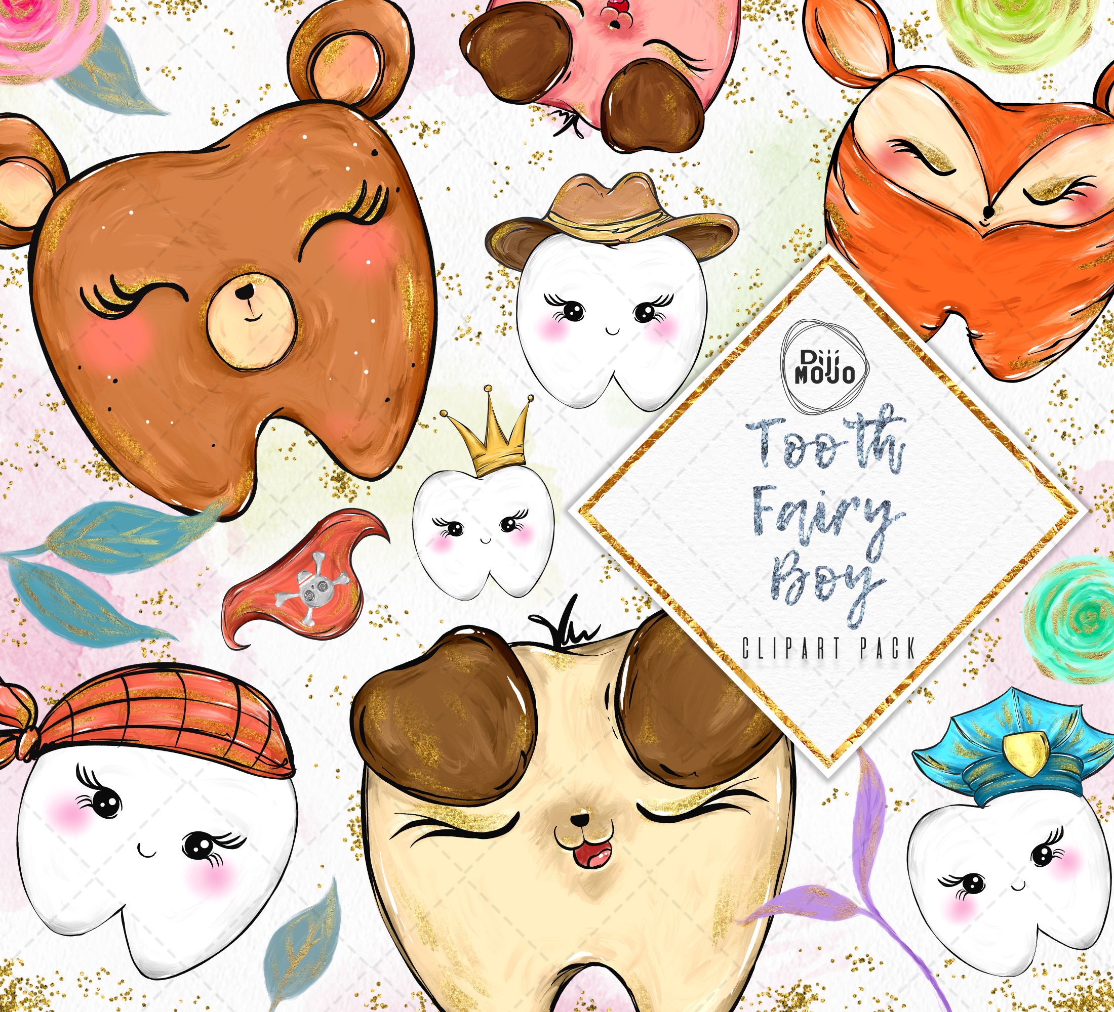 Tooth Fairy Boy Fairy Tale Clipart Instant Download - Etsy Australia