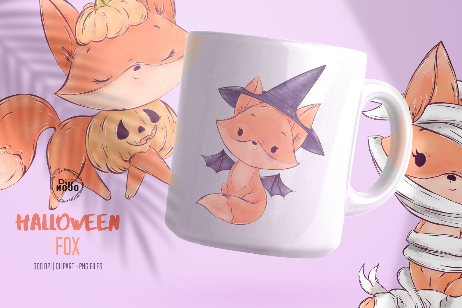 Halloween Fox Clipart Fox Halloween Costume Fox Clipart - Etsy