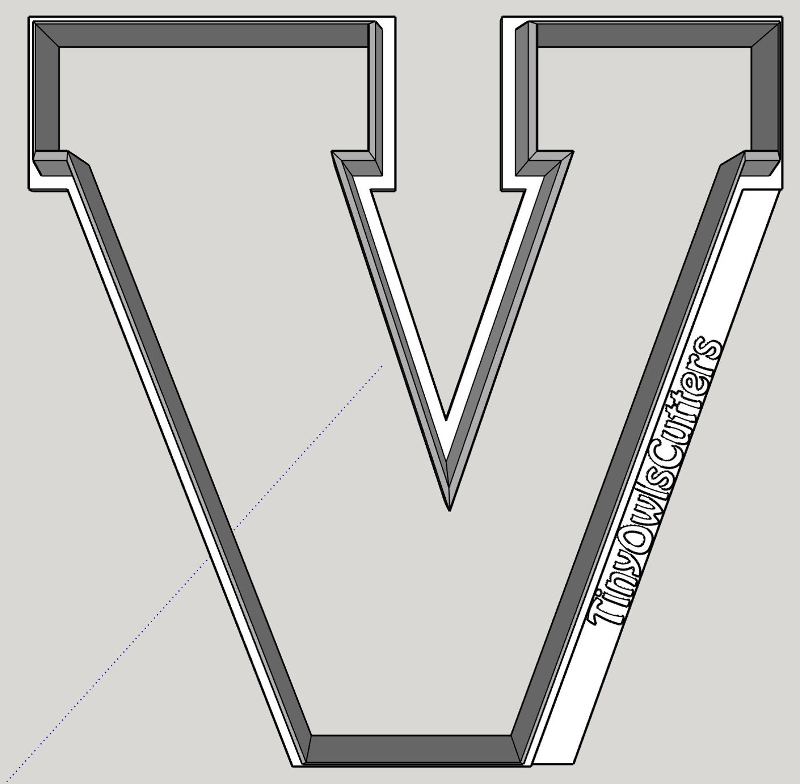 Buy Block Capitals Alphabet Cookie Cutters (U-Z) .stl File DIGITAL ...