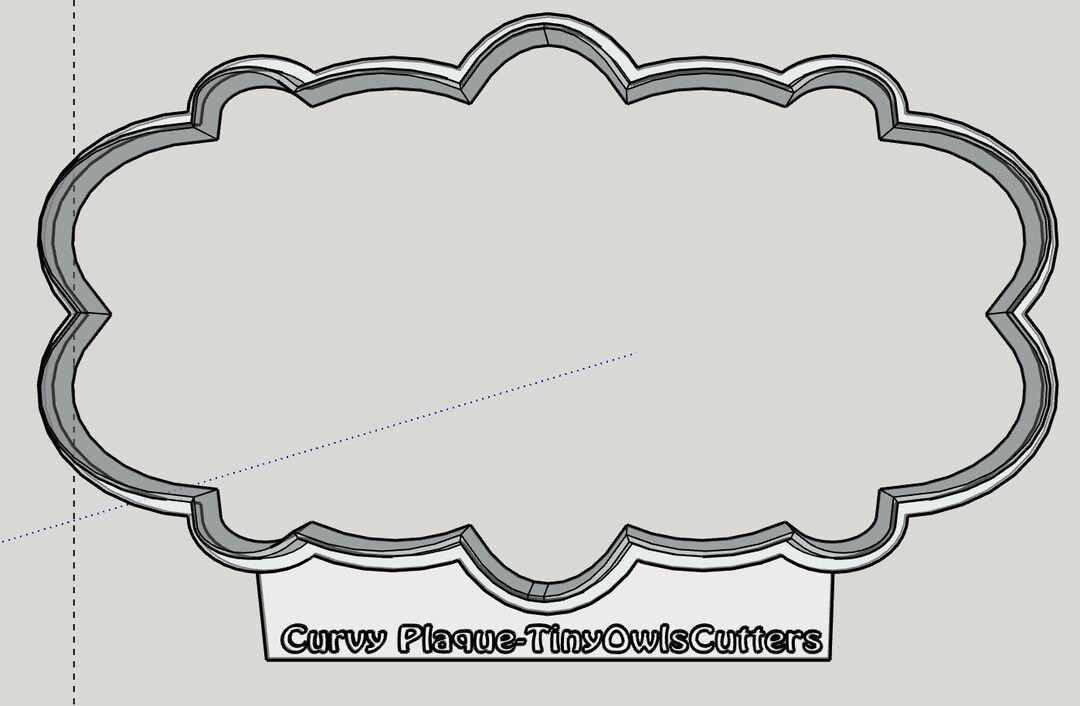 Curvy Plaque Cookie Cutter .stl & .gx File DIGITAL DOWNLOAD - Etsy