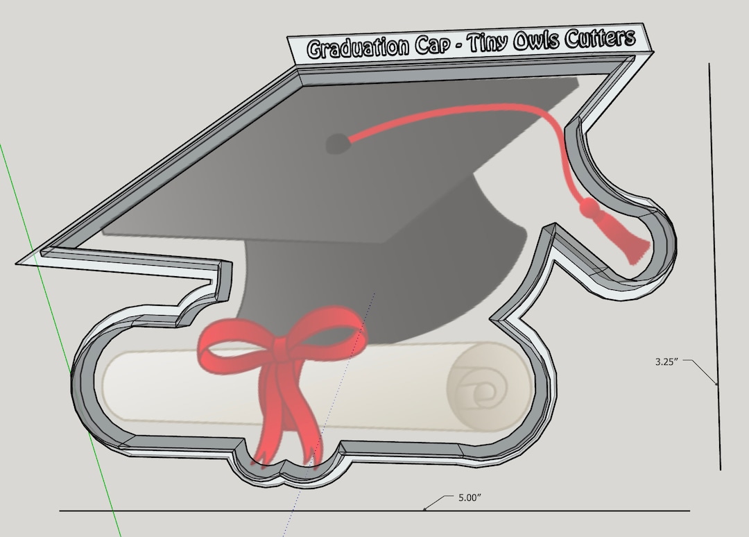 Graduation Cap Cookie Cutter .stl & .gx File DIGITAL DOWNLOAD - Etsy