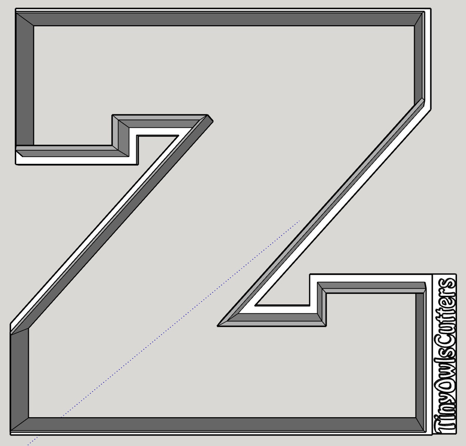 Buy Block Capitals Alphabet Cookie Cutters (U-Z) .stl File DIGITAL ...