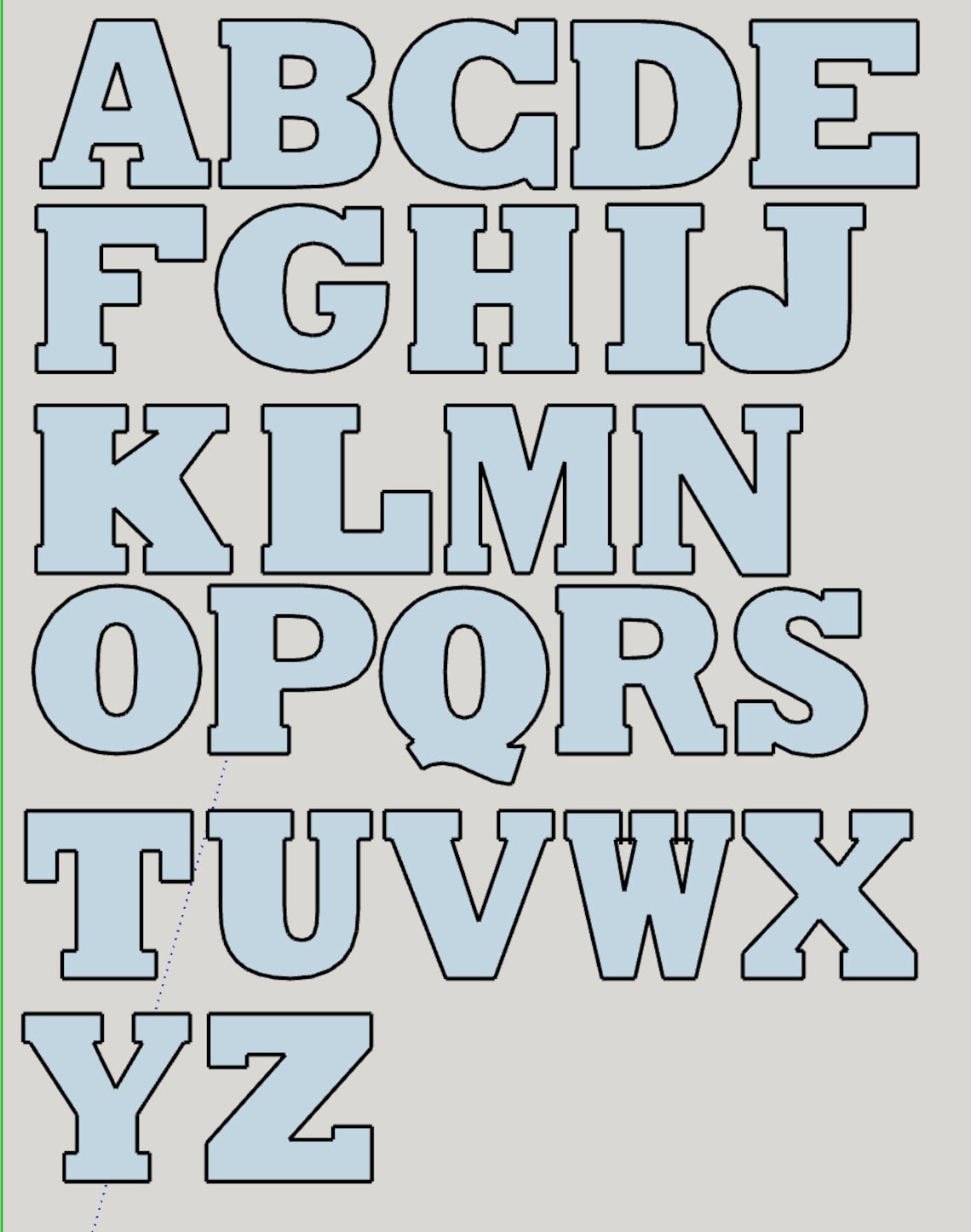 Block Capitals Alphabet Cookie Cutter Set .stl File DIGITAL DOWNLOAD - Etsy