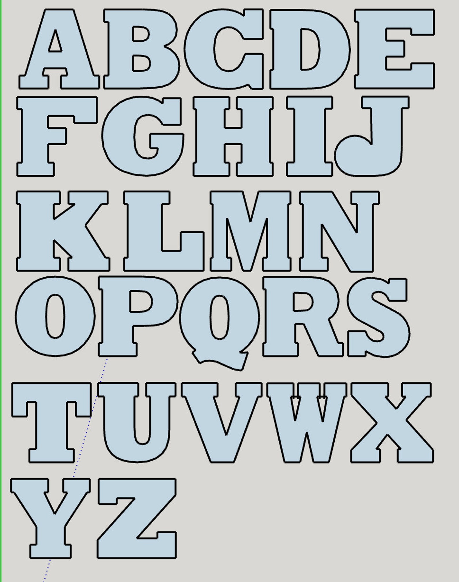 Block Capitals Alphabet Cookie Cutter Set .stl File DIGITAL DOWNLOAD - Etsy