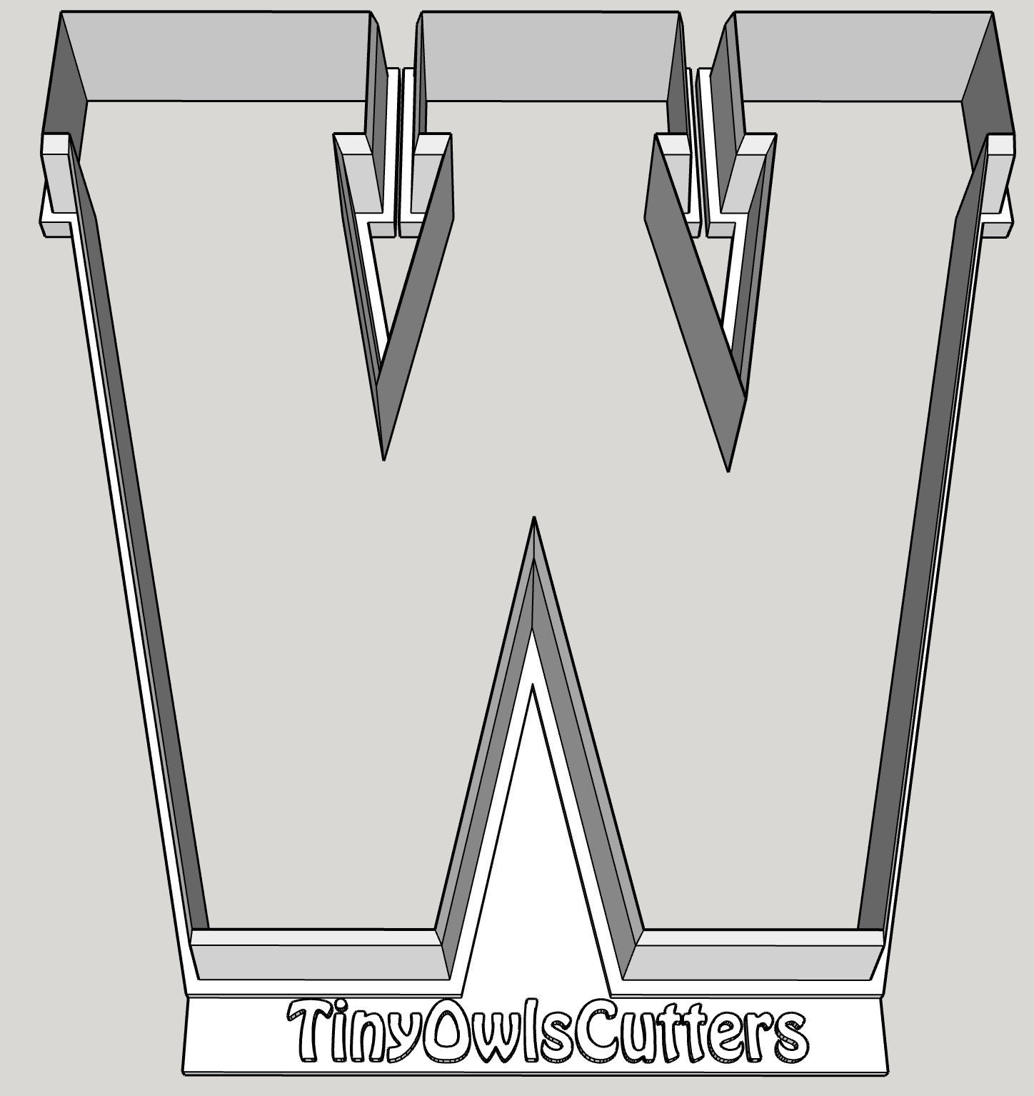 Buy Block Capitals Alphabet Cookie Cutters (U-Z) .stl File DIGITAL ...