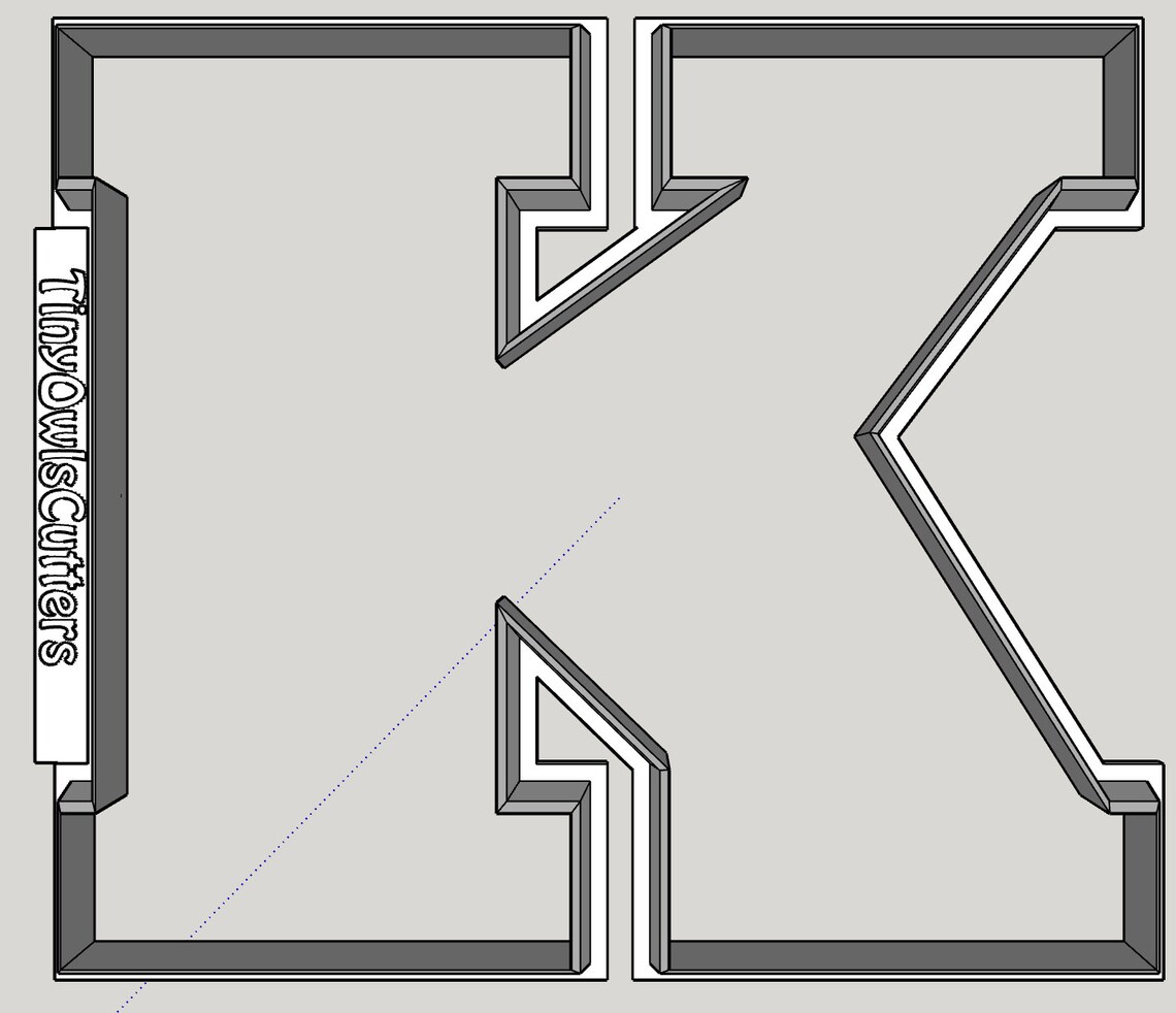 Block Capitals Alphabet Cookie Cutters (K-O) .stl File DIGITAL DOWNLOAD ...